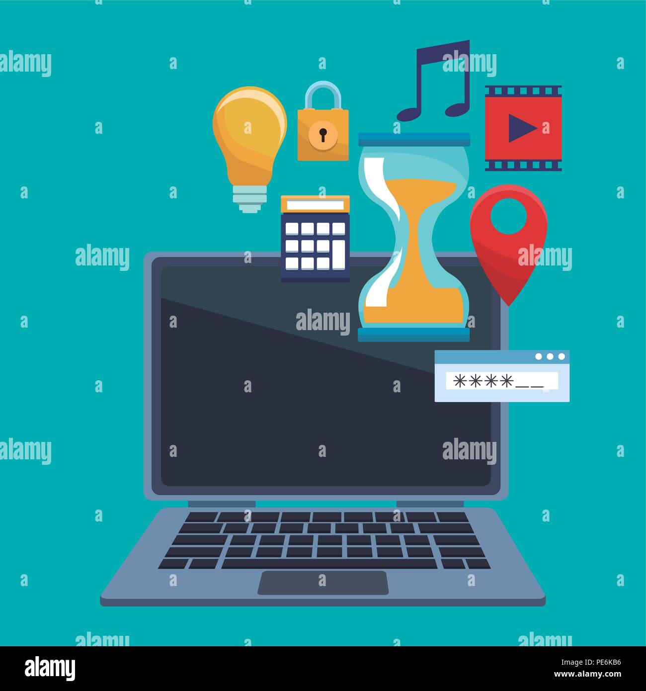 Music center icons set Stock Vector Images - Alamy