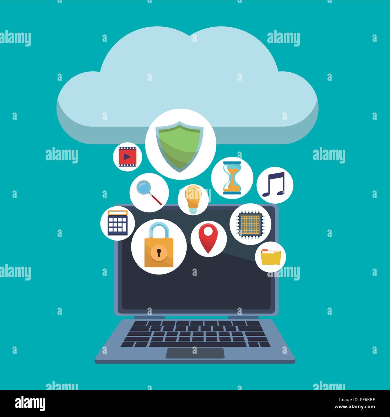 Music center icons set Stock Vector Images - Alamy