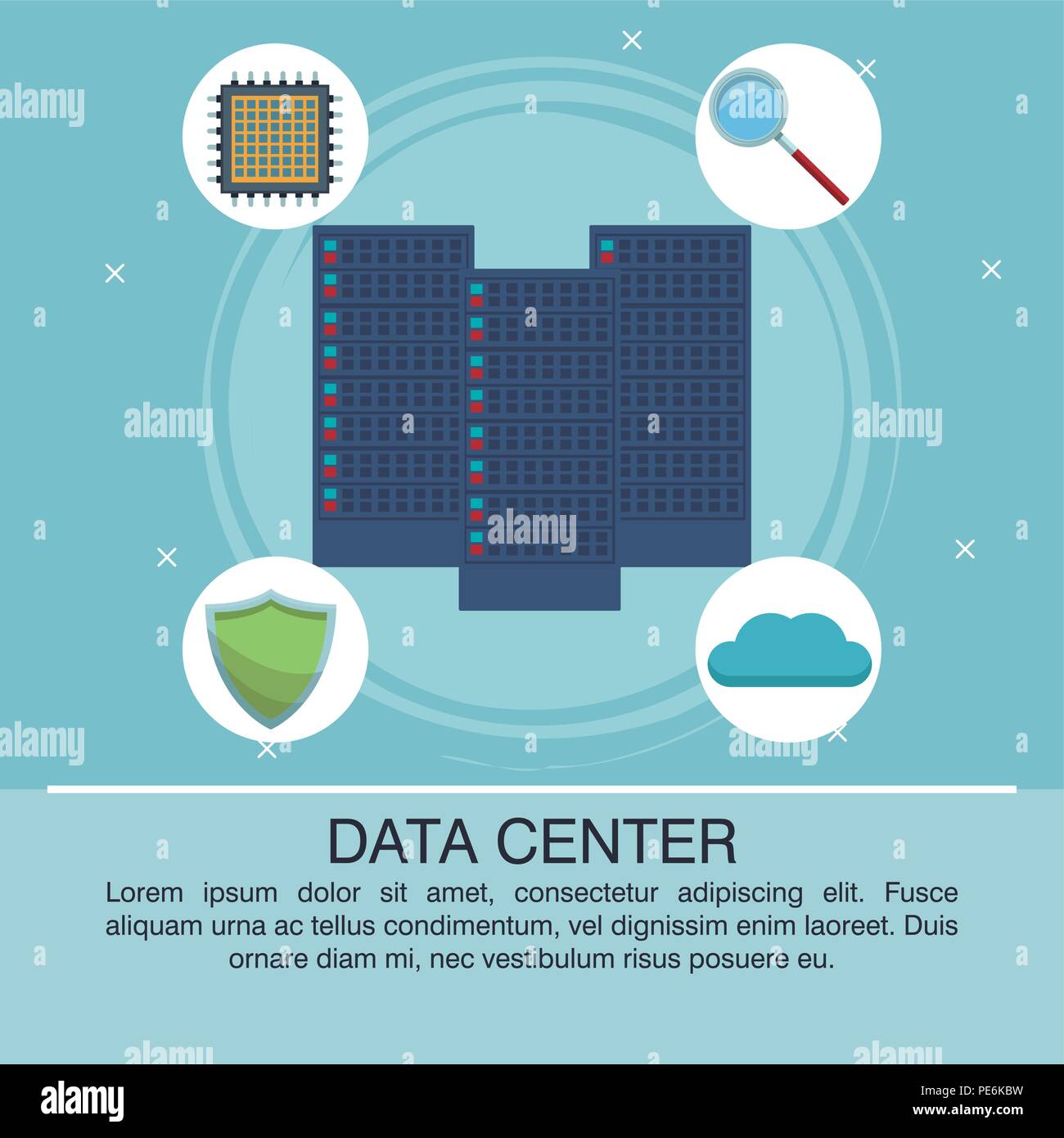 Data center poster with informaton Stock Vector Image & Art - Alamy