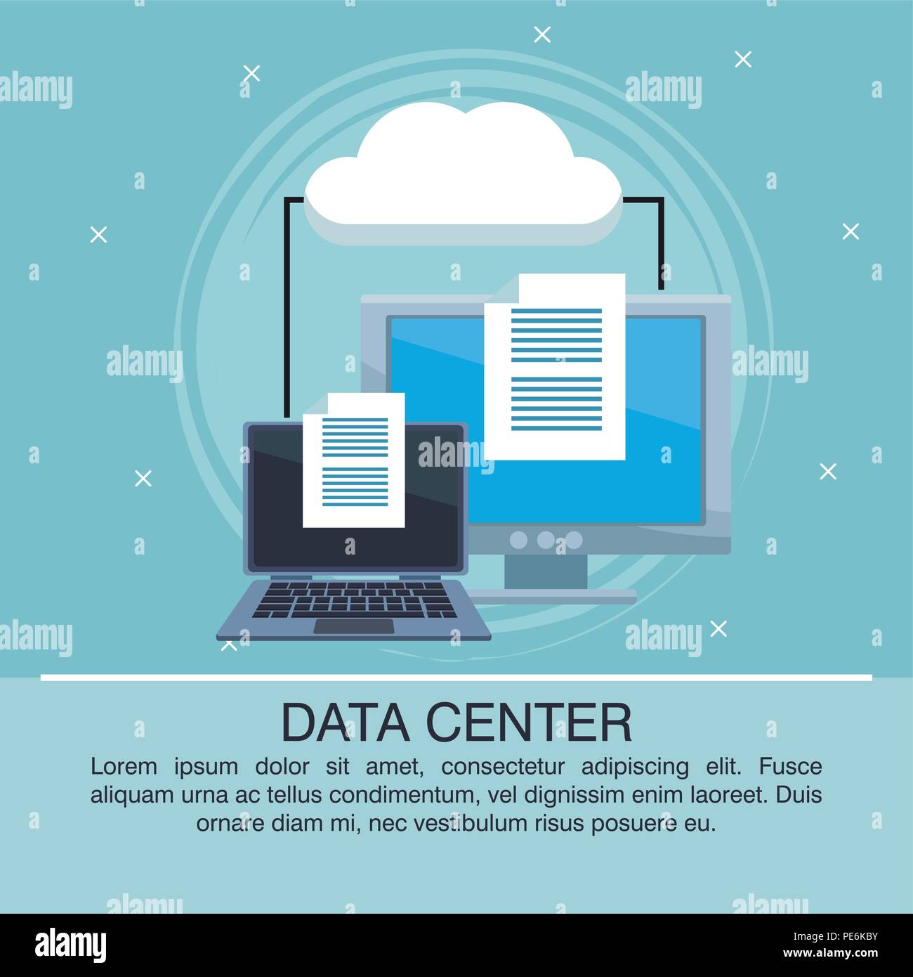 Data center poster with informaton Stock Vector Image & Art - Alamy