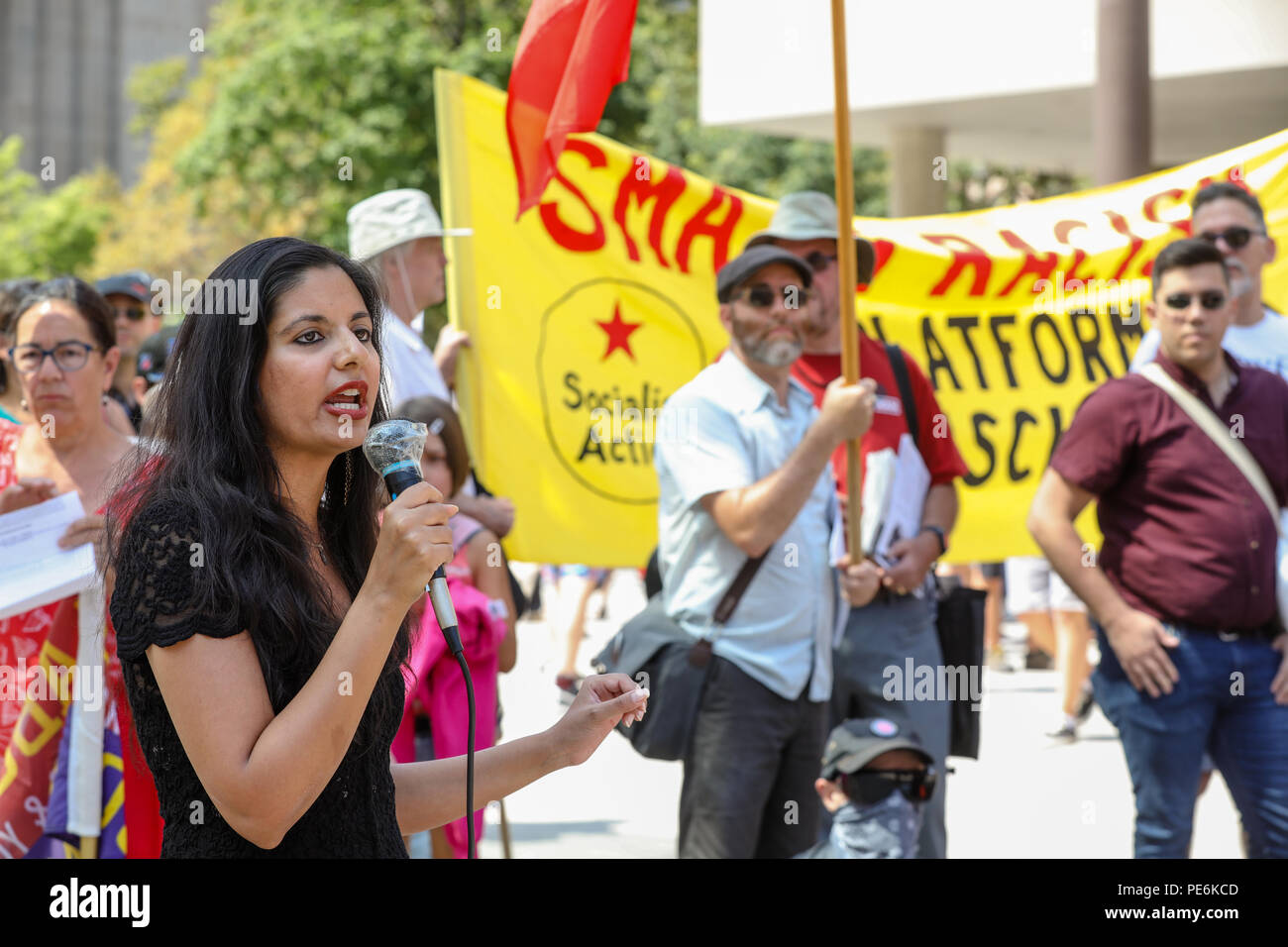 TORONTO, CANADA - AUGUST 11, 2018: STOP THE HATE RALLY AT NATHAN ...