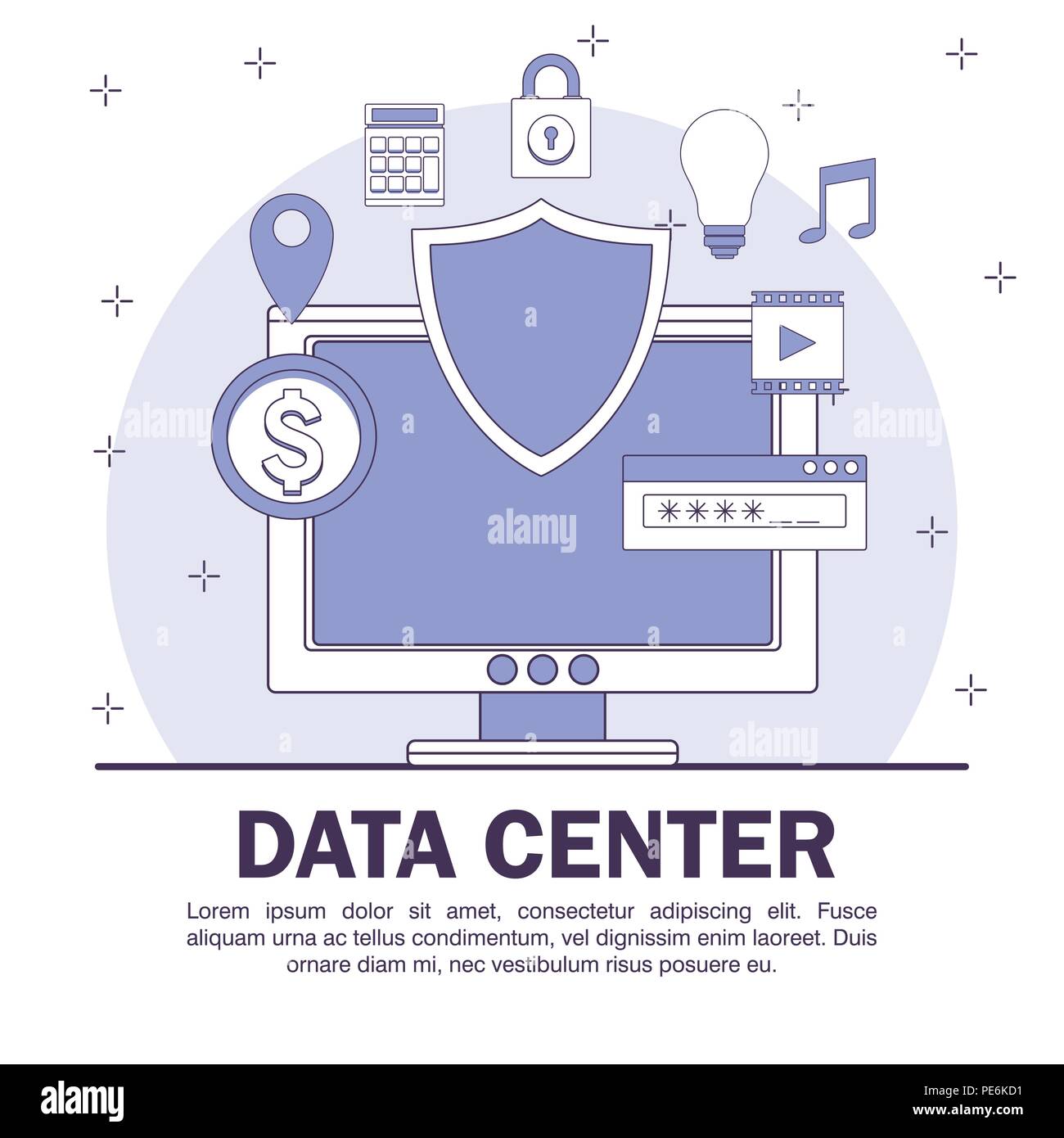 Data center poster with informaton Stock Vector Image & Art - Alamy