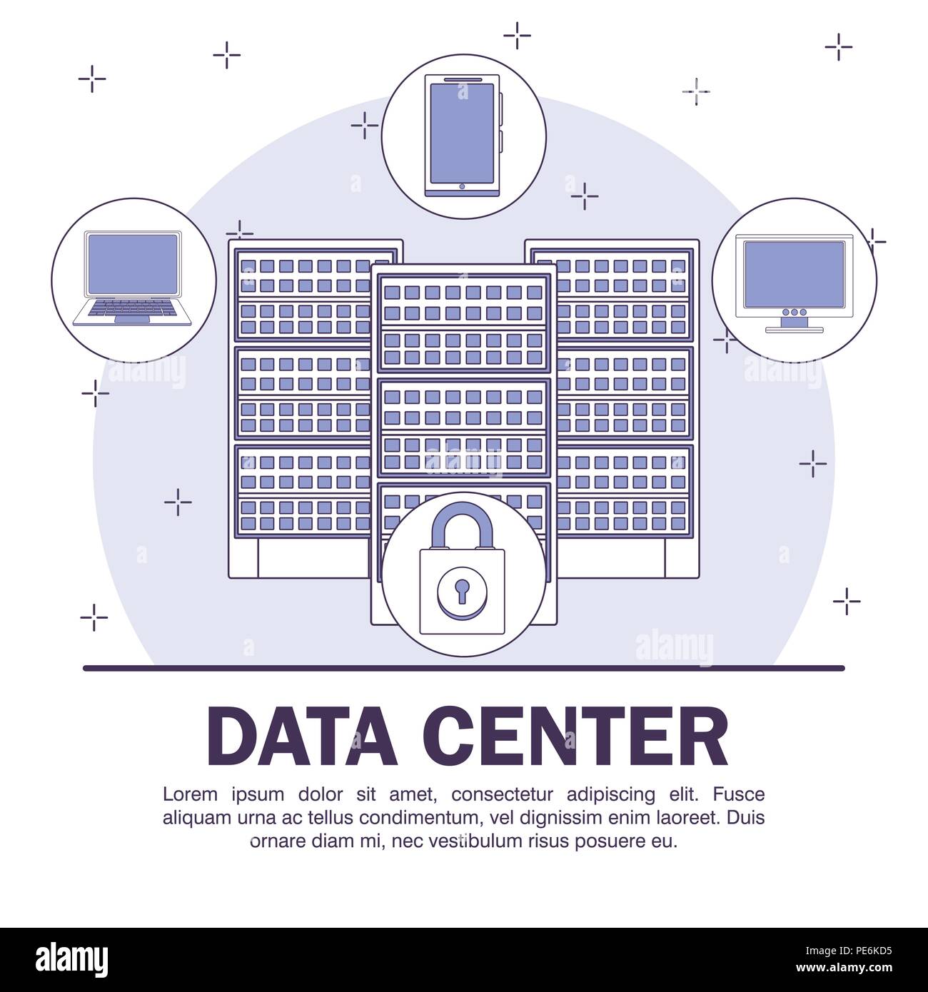 Data center poster with informaton Stock Vector Image & Art - Alamy