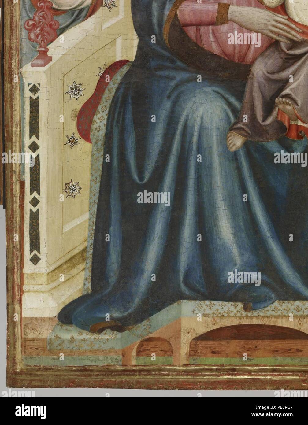 Arnau Bassa - Triptych with Madonna and Child with the Crucifixion and the Annunciation Stock ...