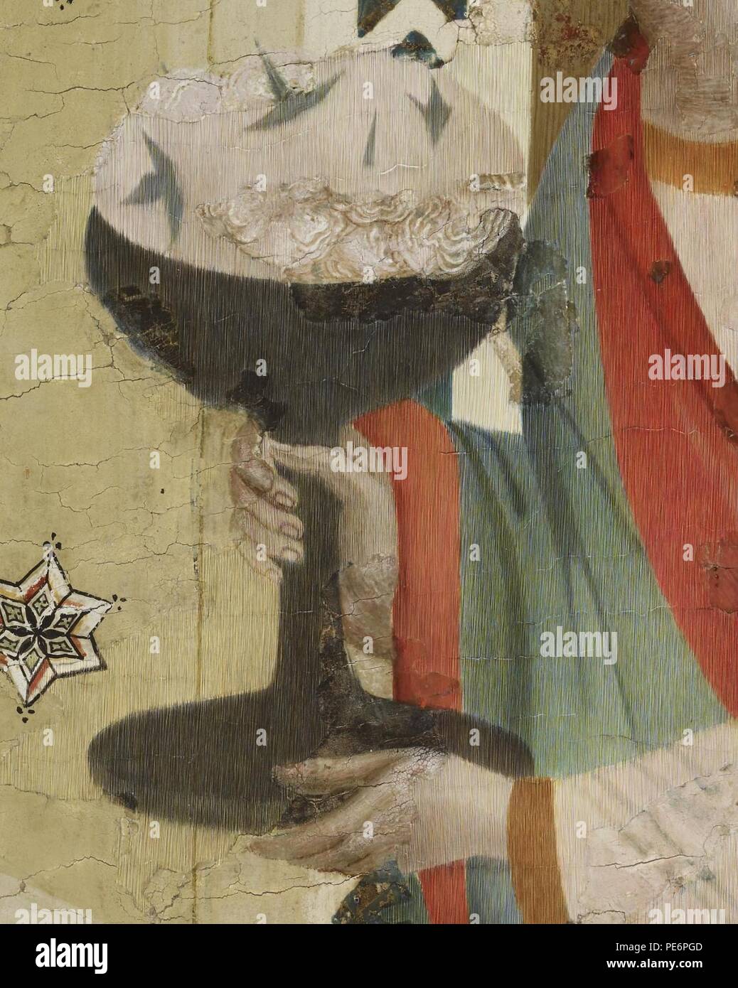 Arnau Bassa - Triptych with Madonna and Child with the Crucifixion and the Annunciation Stock ...