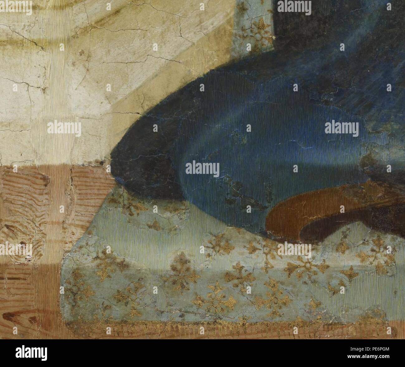 Arnau Bassa - Triptych with Madonna and Child with the Crucifixion and the Annunciation Stock ...