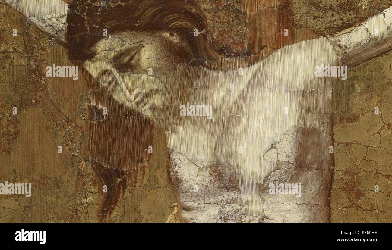 Arnau Bassa - Triptych with Madonna and Child with the Crucifixion and the Annunciation Stock ...