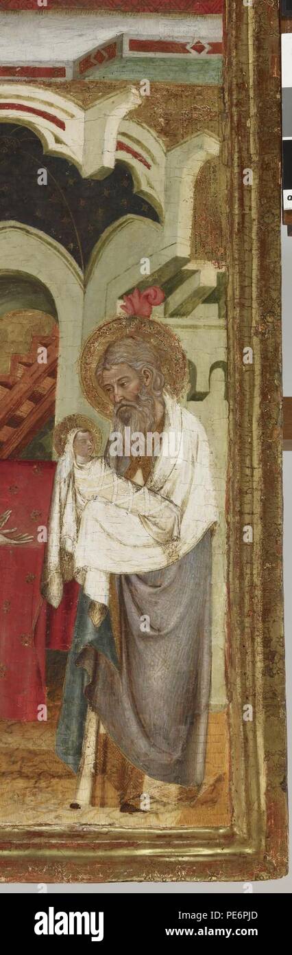 Arnau Bassa - Triptych with Madonna and Child with the Crucifixion and the Annunciation Stock ...