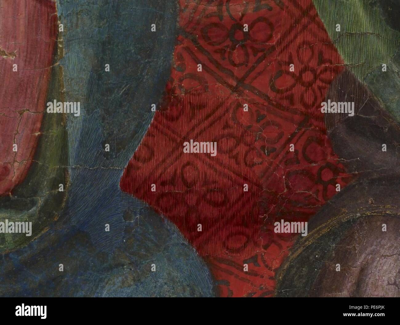 Arnau Bassa - Triptych with Madonna and Child with the Crucifixion and the Annunciation Stock ...