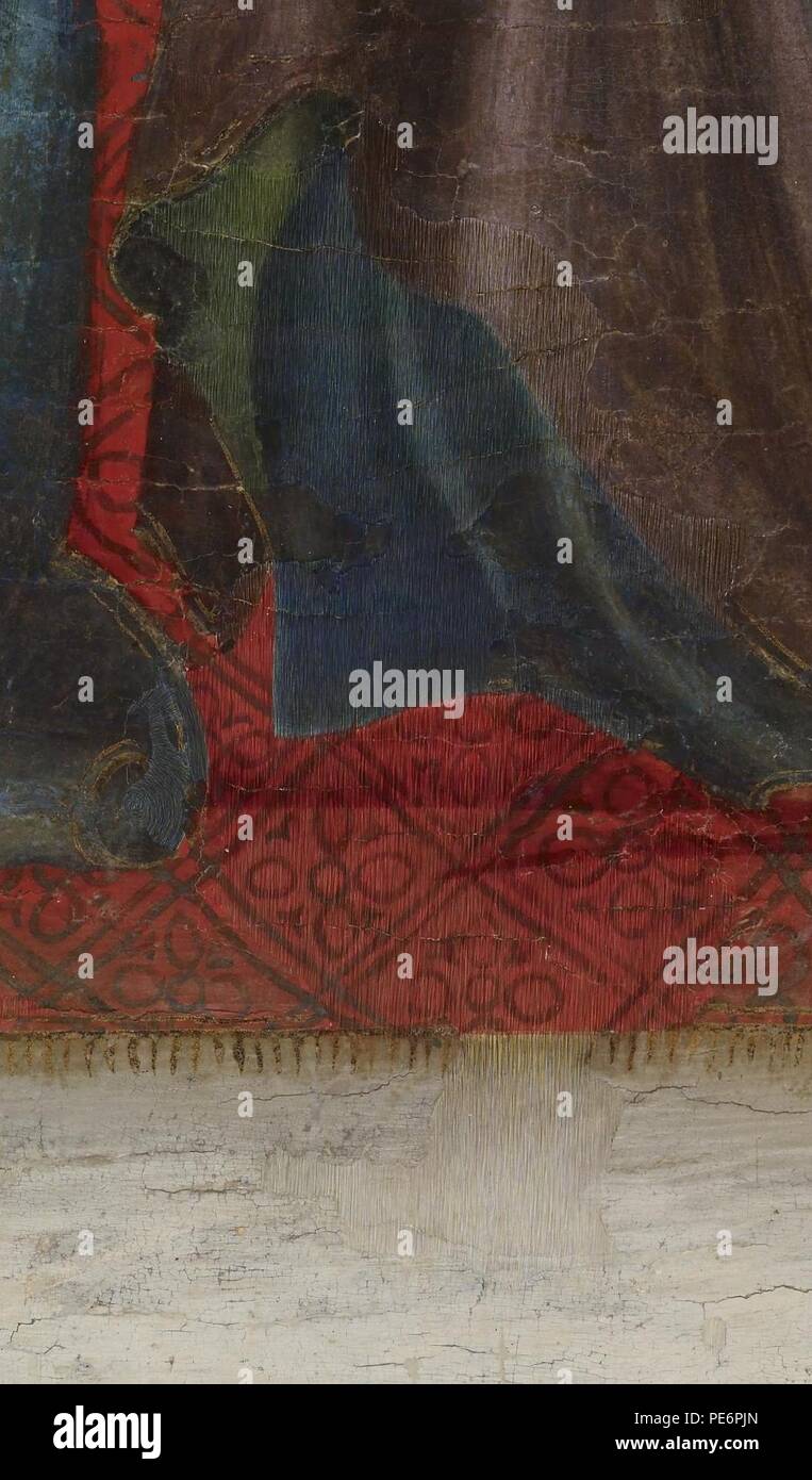 Arnau Bassa - Triptych with Madonna and Child with the Crucifixion and the Annunciation Stock ...