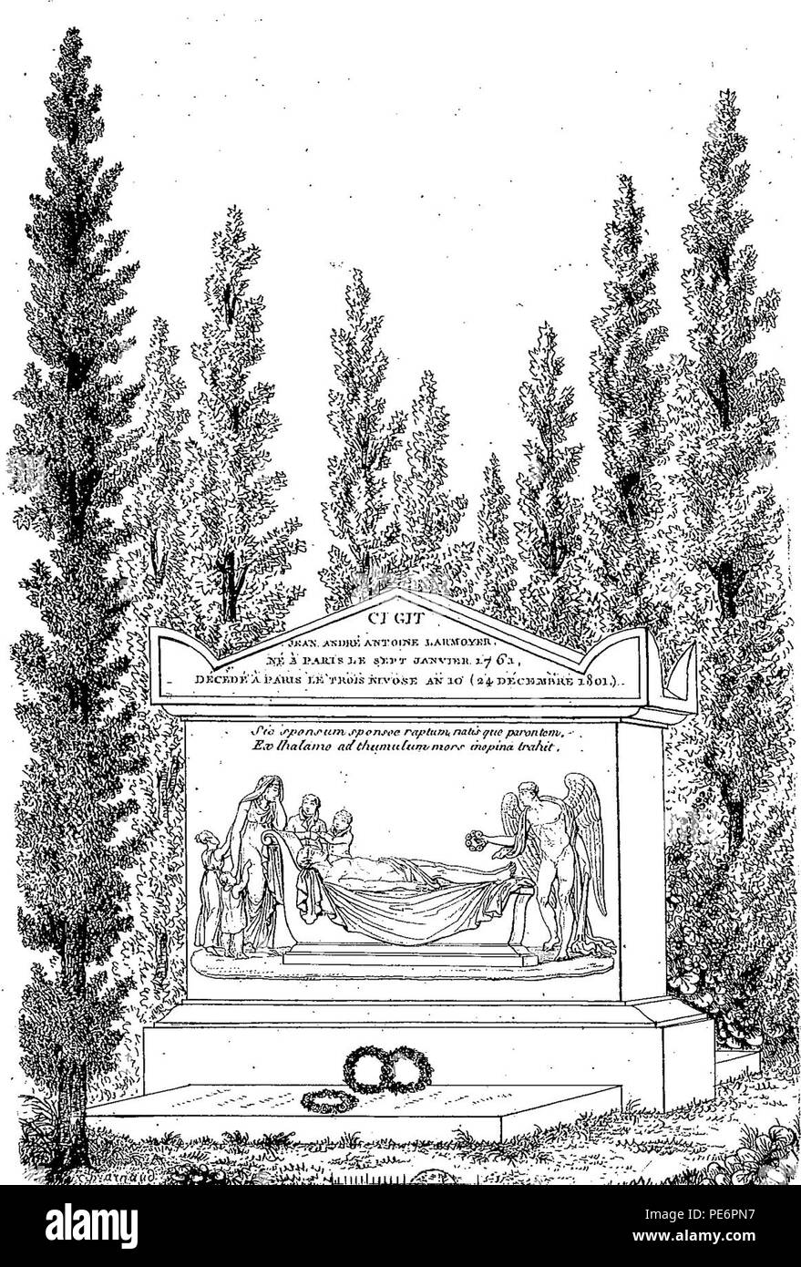 Arnaud - Recueil de tombeaux des quatre cimetières - Larmoyer Stock ...