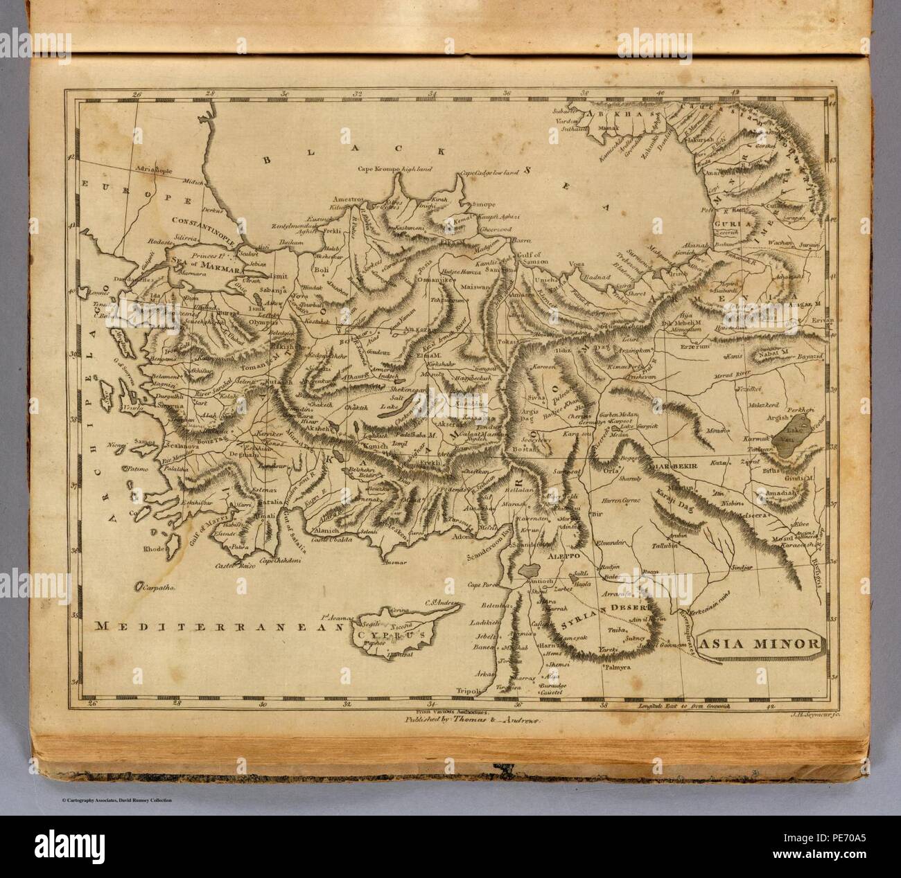 Arrowsmith, Aaron; Lewis, Samuel. Asia Minor. 1812 Stock Photo - Alamy