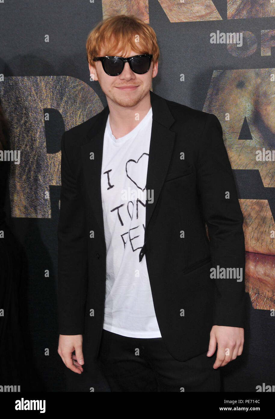 Rupert Grint arriving at the Rise of The Planet Of The Apes Premiere at ...