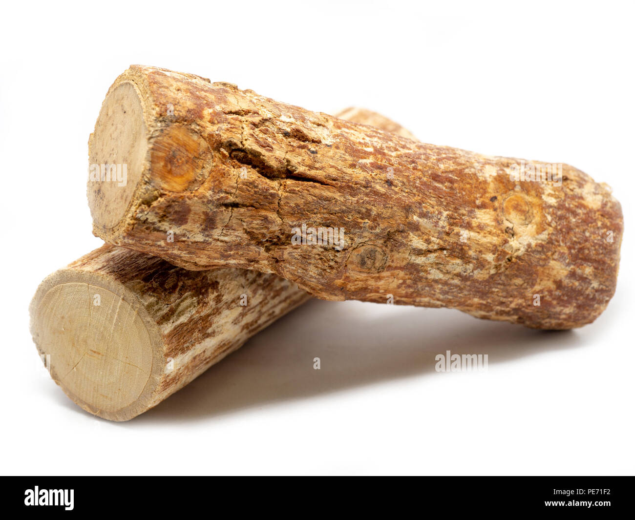 Thanaka wood on white background (Isolated background). The Tanaka is ...