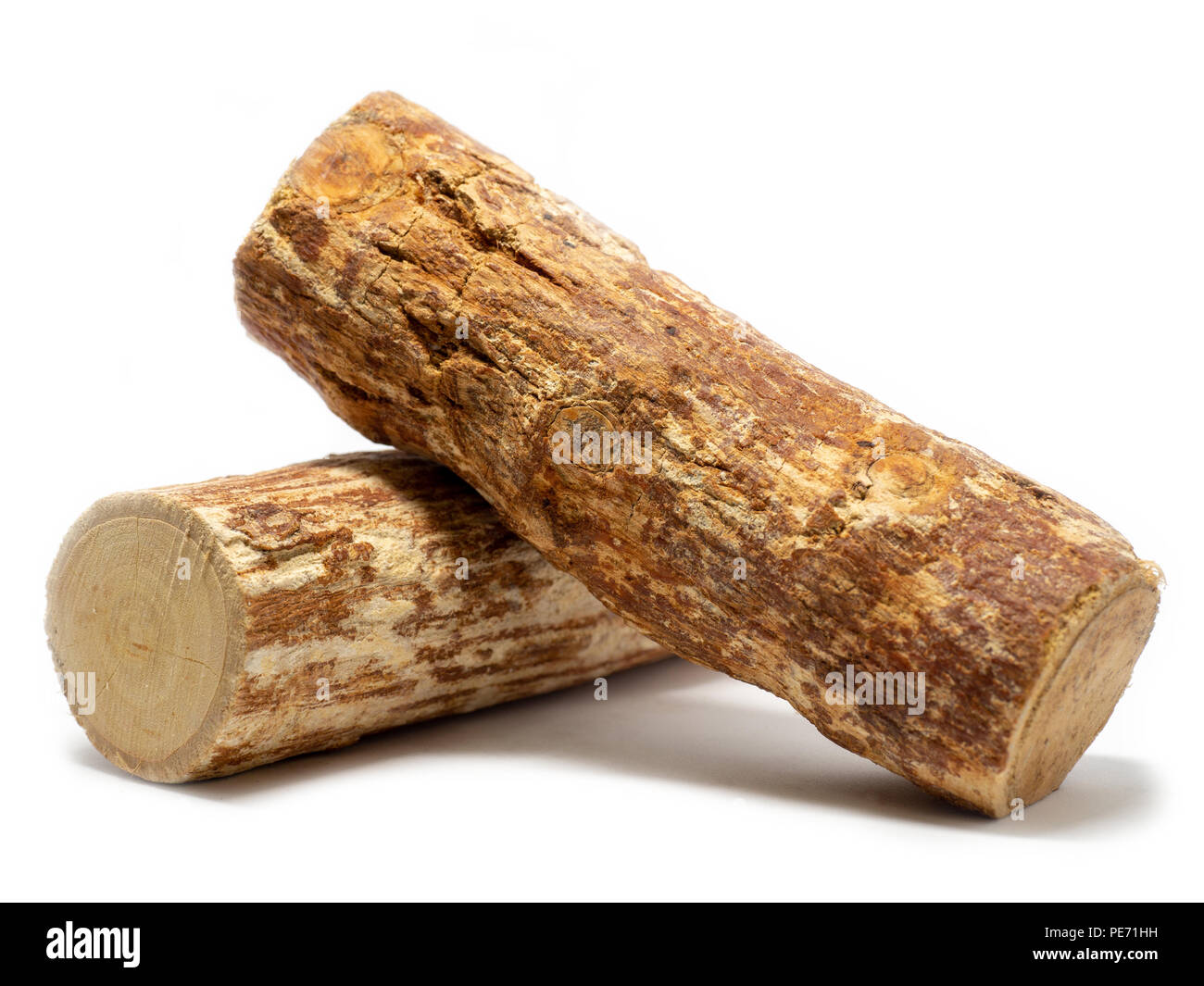 Thanaka wood on white background (Isolated background). The Tanaka is ...