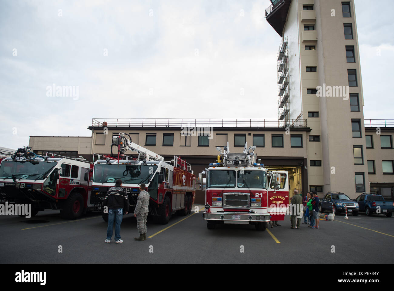 Attendees learn about fire trucks during a Fire Station 1 open house ...