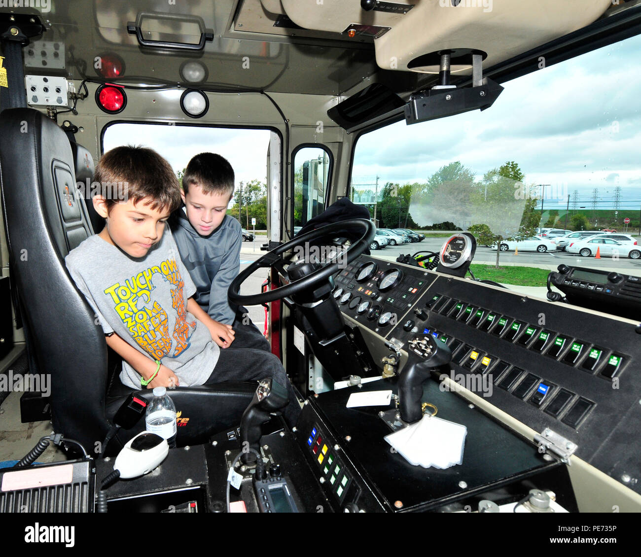Inside fire truck cab hi-res stock photography and images - Alamy
