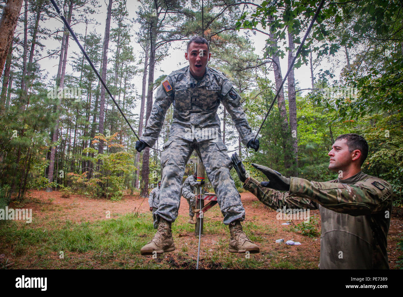 U.S. Army 1st Lt. Nicholas Pisani, assigned to 55th Signal Company ...