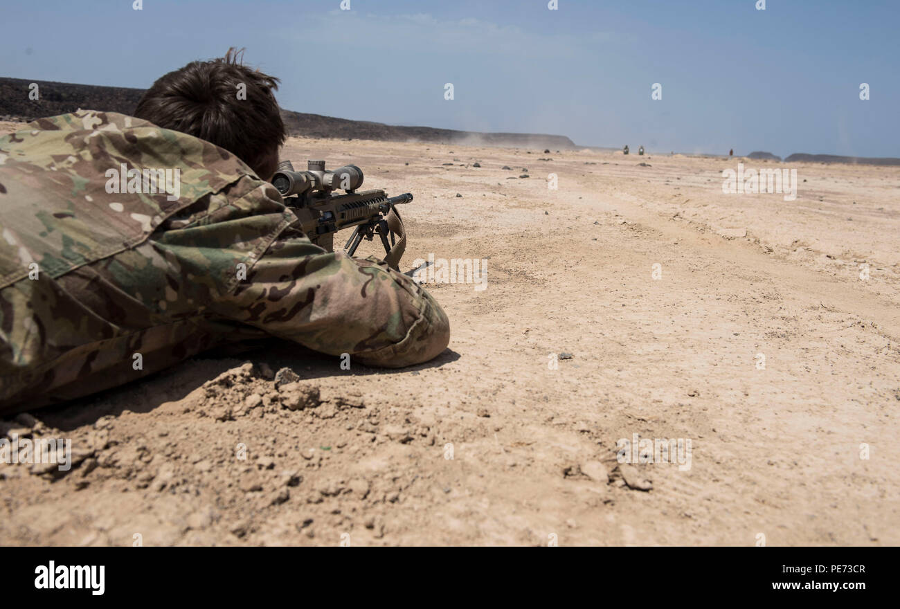 A Scout Sniper Team Marksman, part of the Recon Platoon from Bravo ...