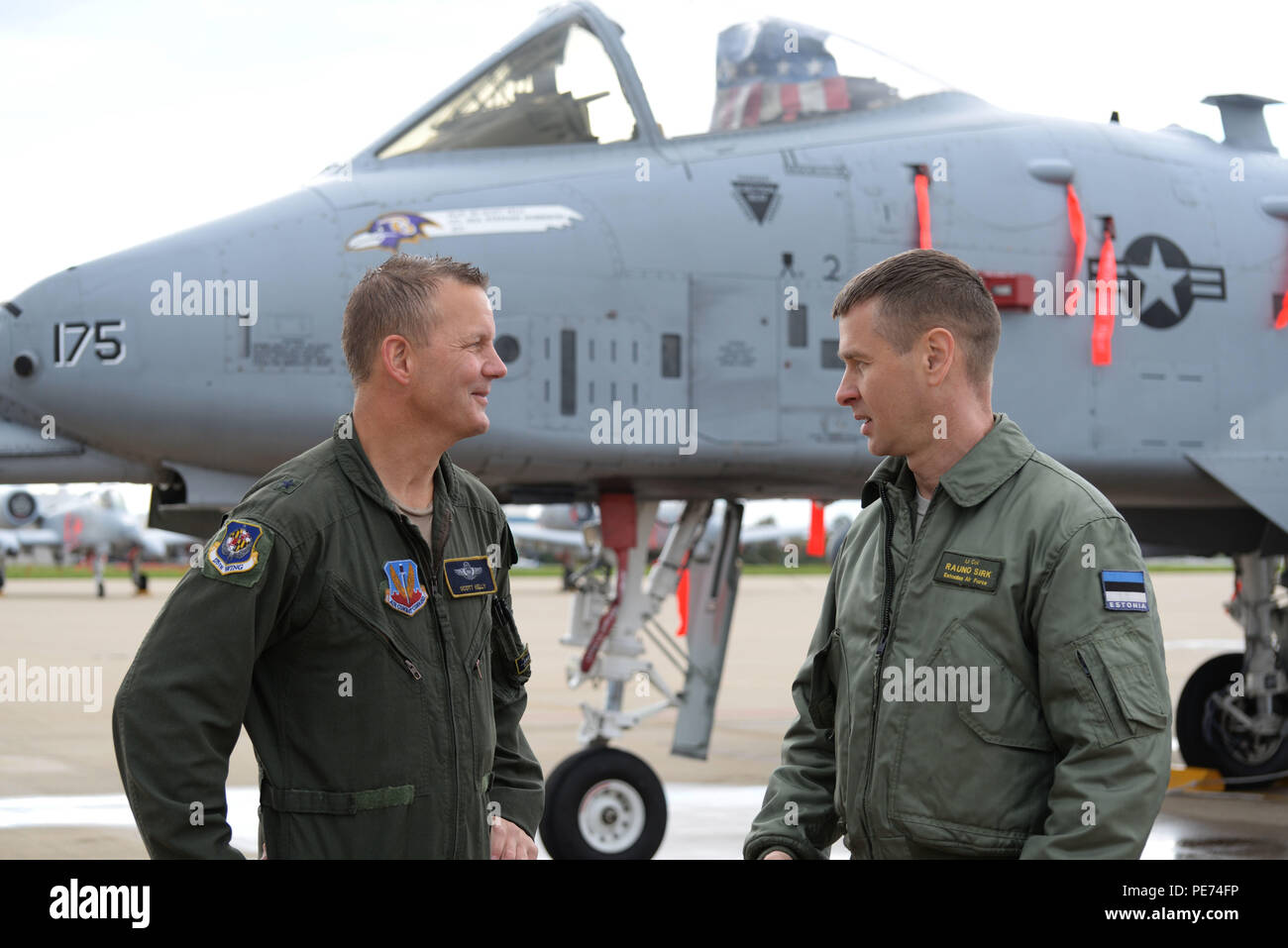 Brig. Gen. Scott Kelly, 175th Wing commander, speaks with Lt. Col ...