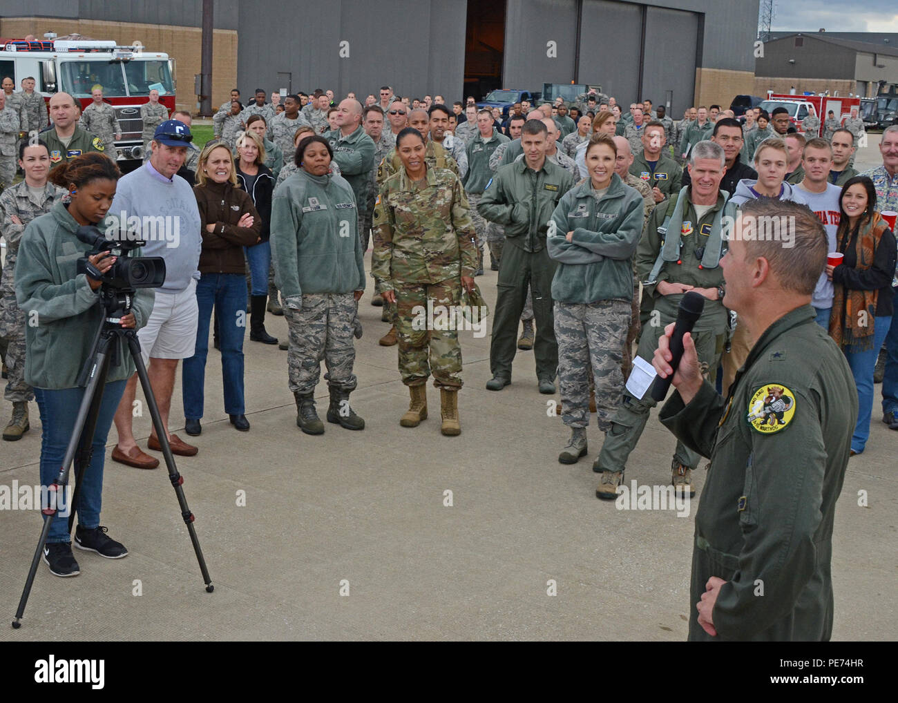 Brig. Gen. Scott Kelly, 175th Wing Commander, addresses Airman, friends ...