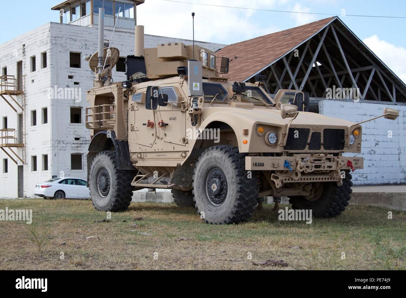 A MRAP-All Terrain Vehicle (M-ATV) with a mounted Prophet system sits ...