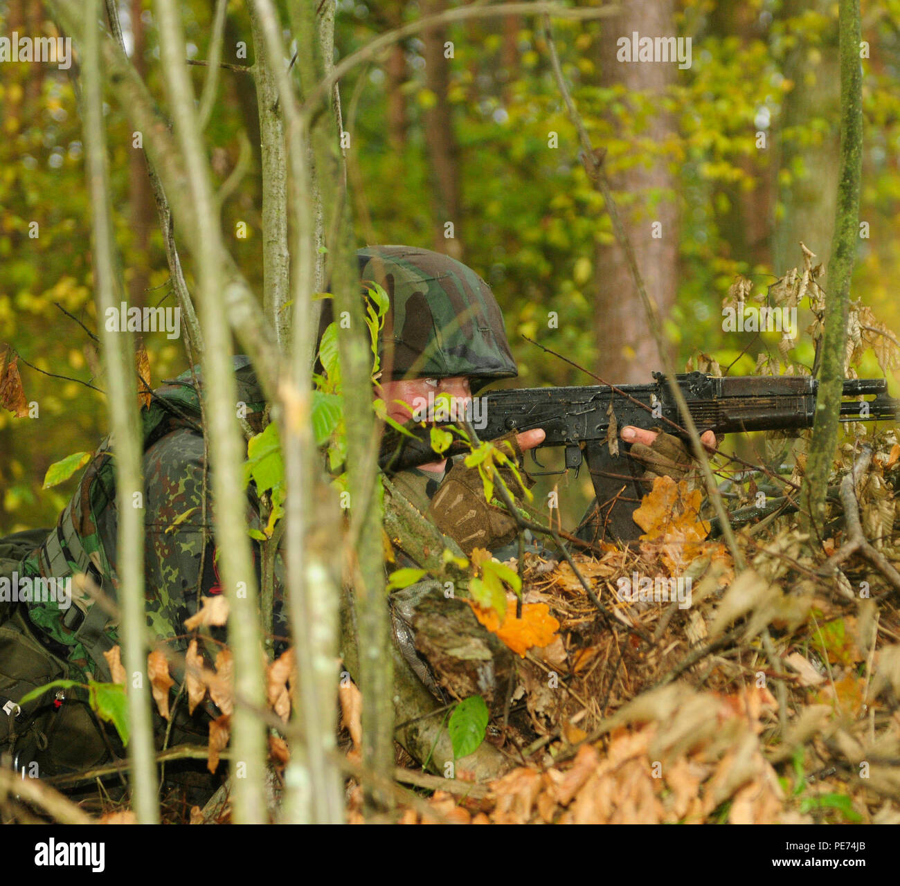 A soldier with the Ukrainian national guard pulls security Oct. 20 ...