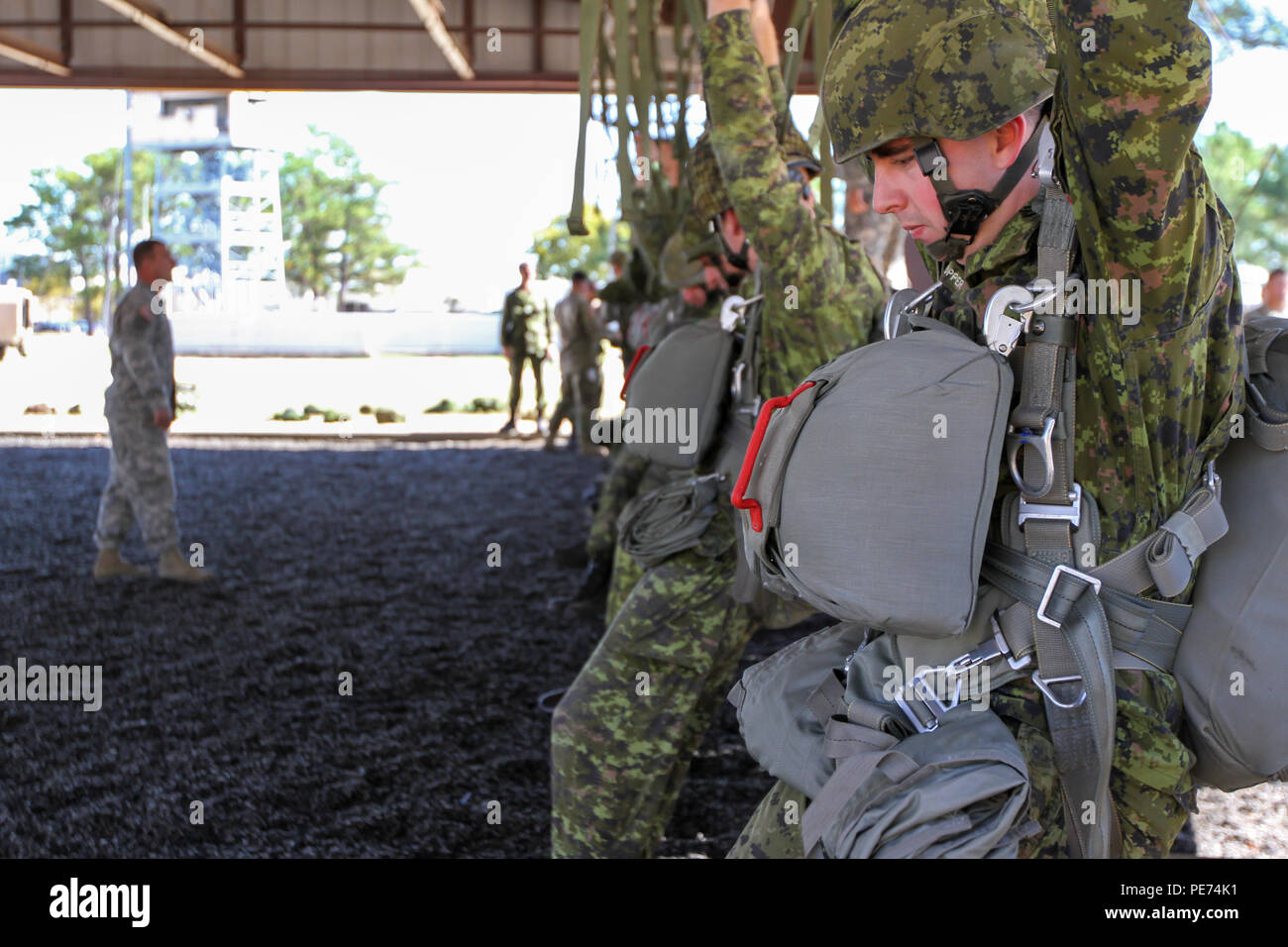Paratroopers from the 3rd Battalion, Royal Canadian Regiment, attend T ...