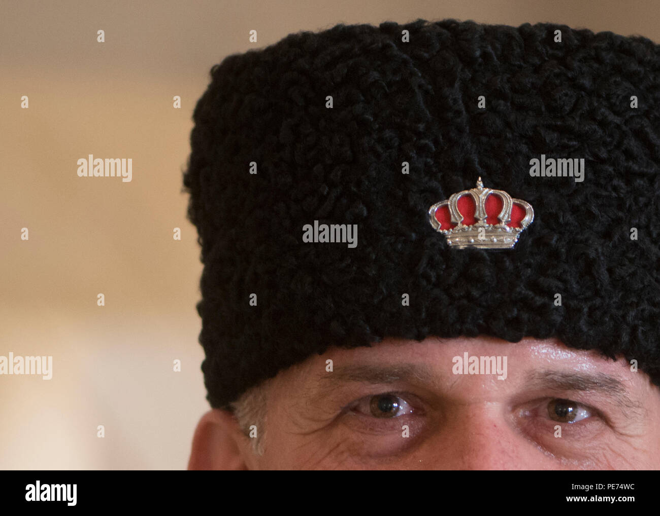 A Jordanian King Guard at the Husseiniya Palace in Amman, Jordan, Oct ...