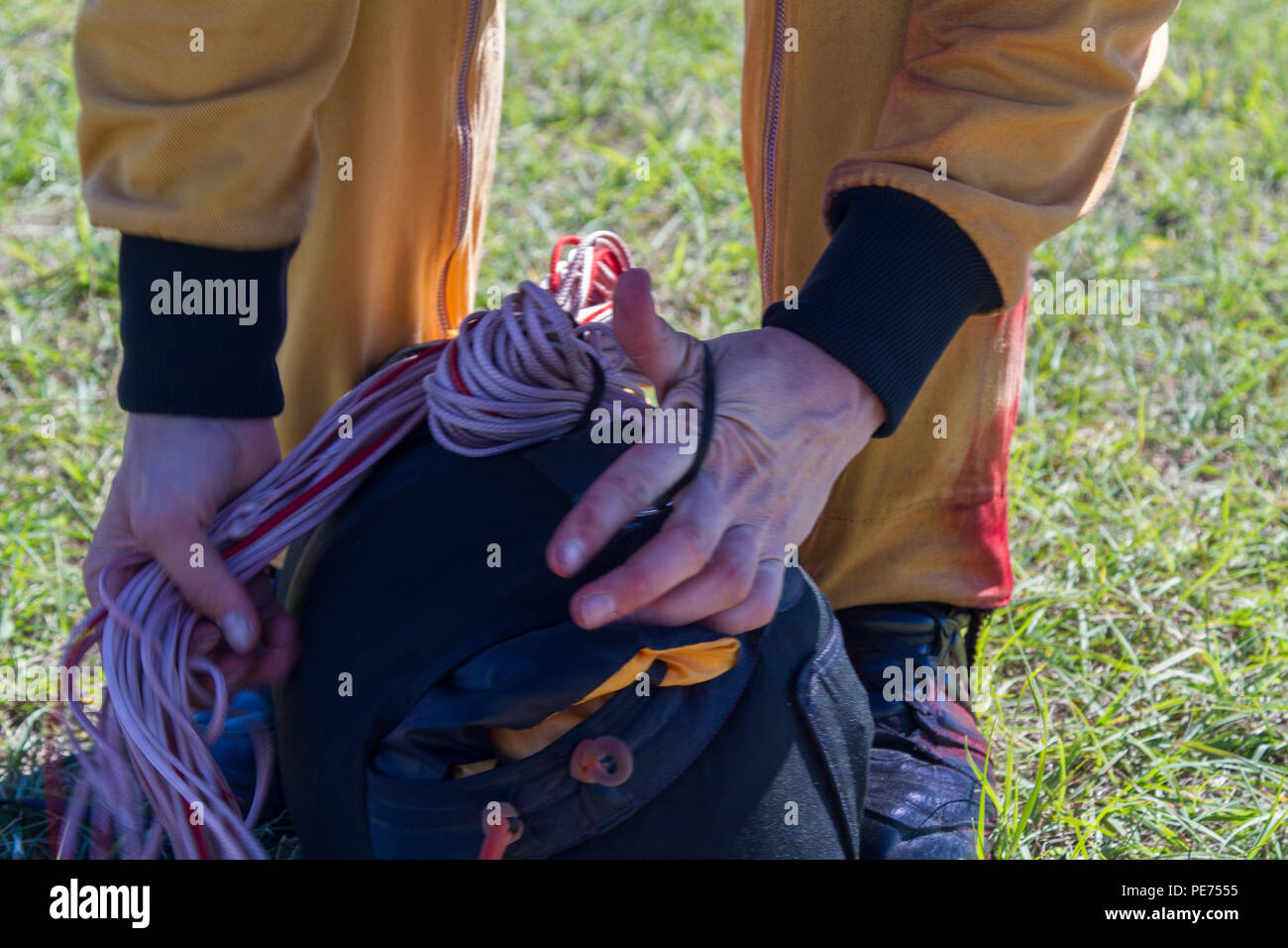 Golden Knights candidate Sgt. Shana Greene repacks her parachute in ...