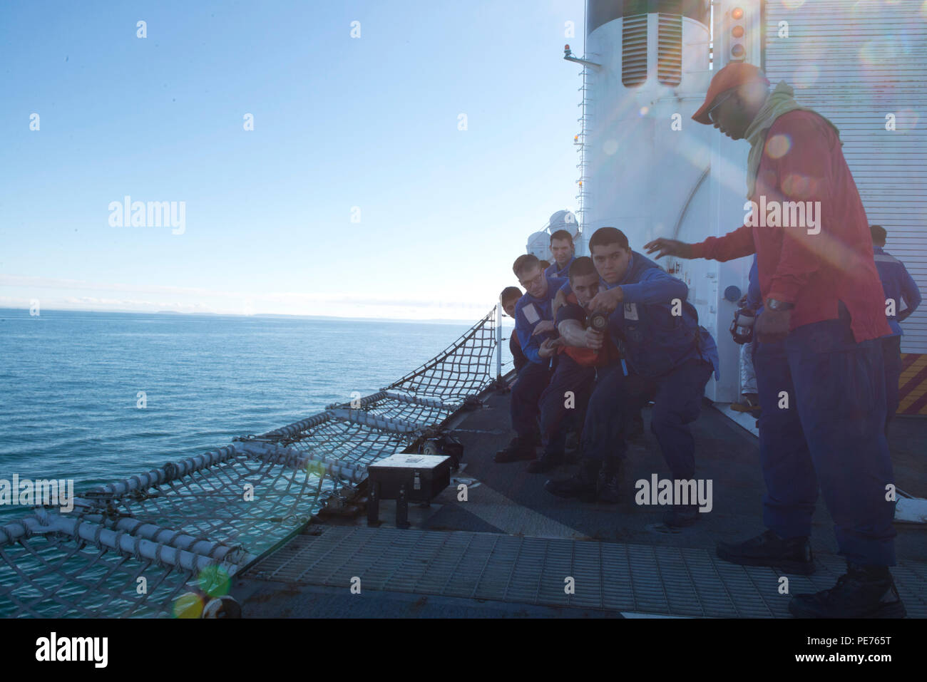 Chief Petty Officer Lamont Singleton, a damage controlman aboard the ...