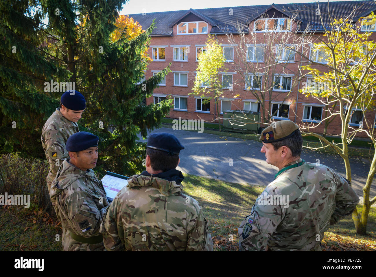 Staff Sgt. Chandra, assigned to Gurkha Signal Squadron, briefs NATO ...