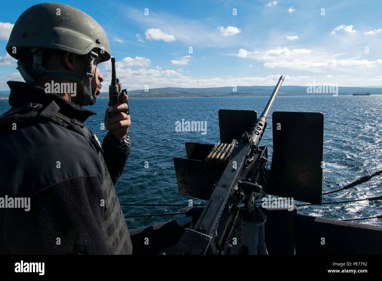 151026-N-AX546-144 DARDANELLES STRAIT (Oct. 26, 2015) Logistics ...