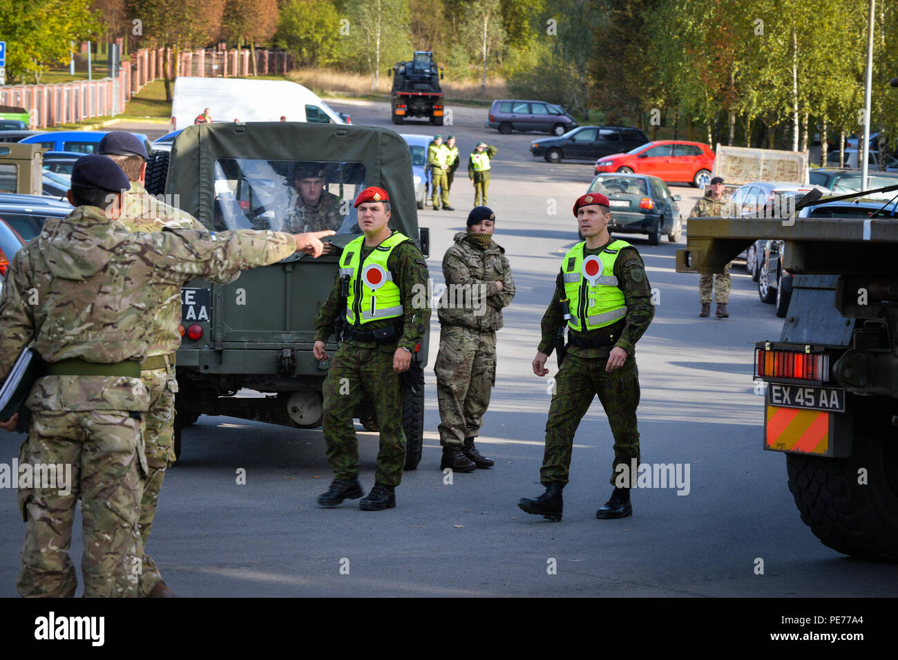 Lithuanian military police assist with ground operations during ARRCADE ...