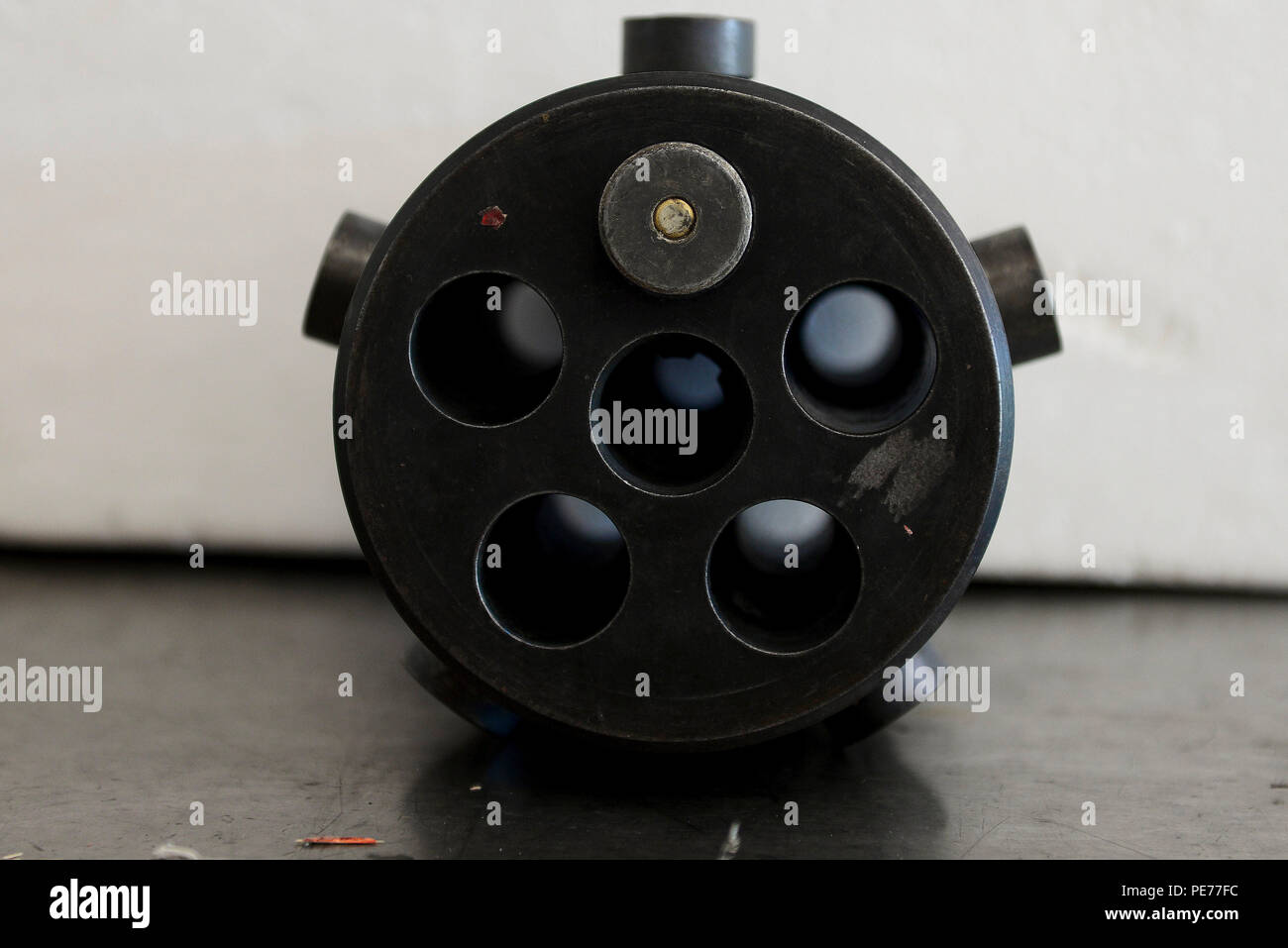 A 20 millimeter round is measured and examined at Langley Air Force ...