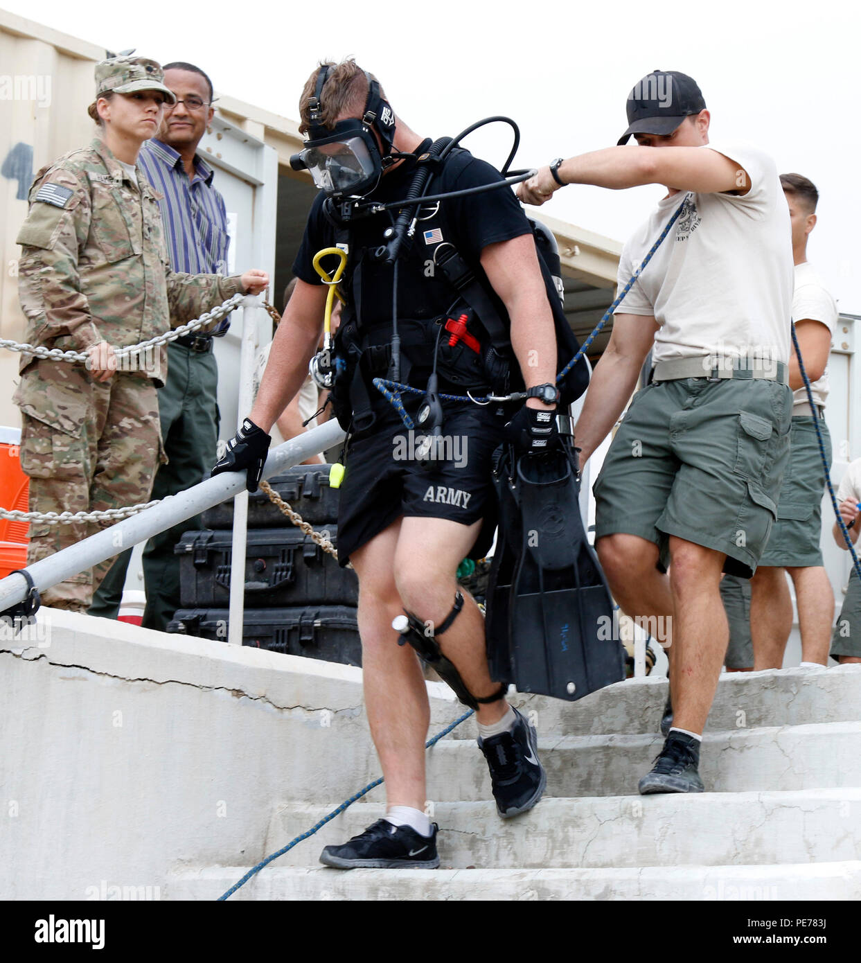 Capt. Peter Doblar, commander of the 74th Engineer Dive Detachment ...