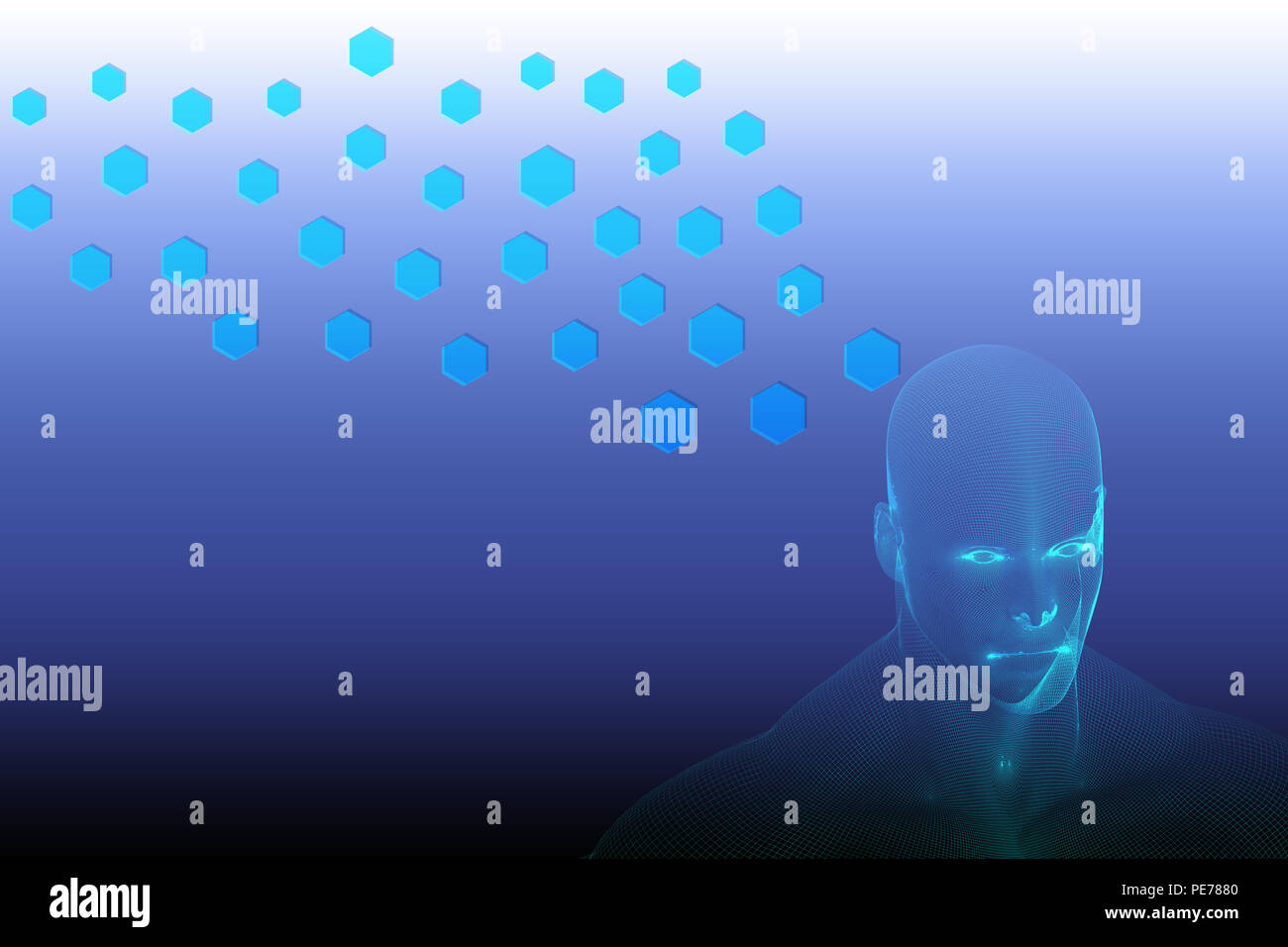 Futuristic head hi-res stock photography and images - Alamy