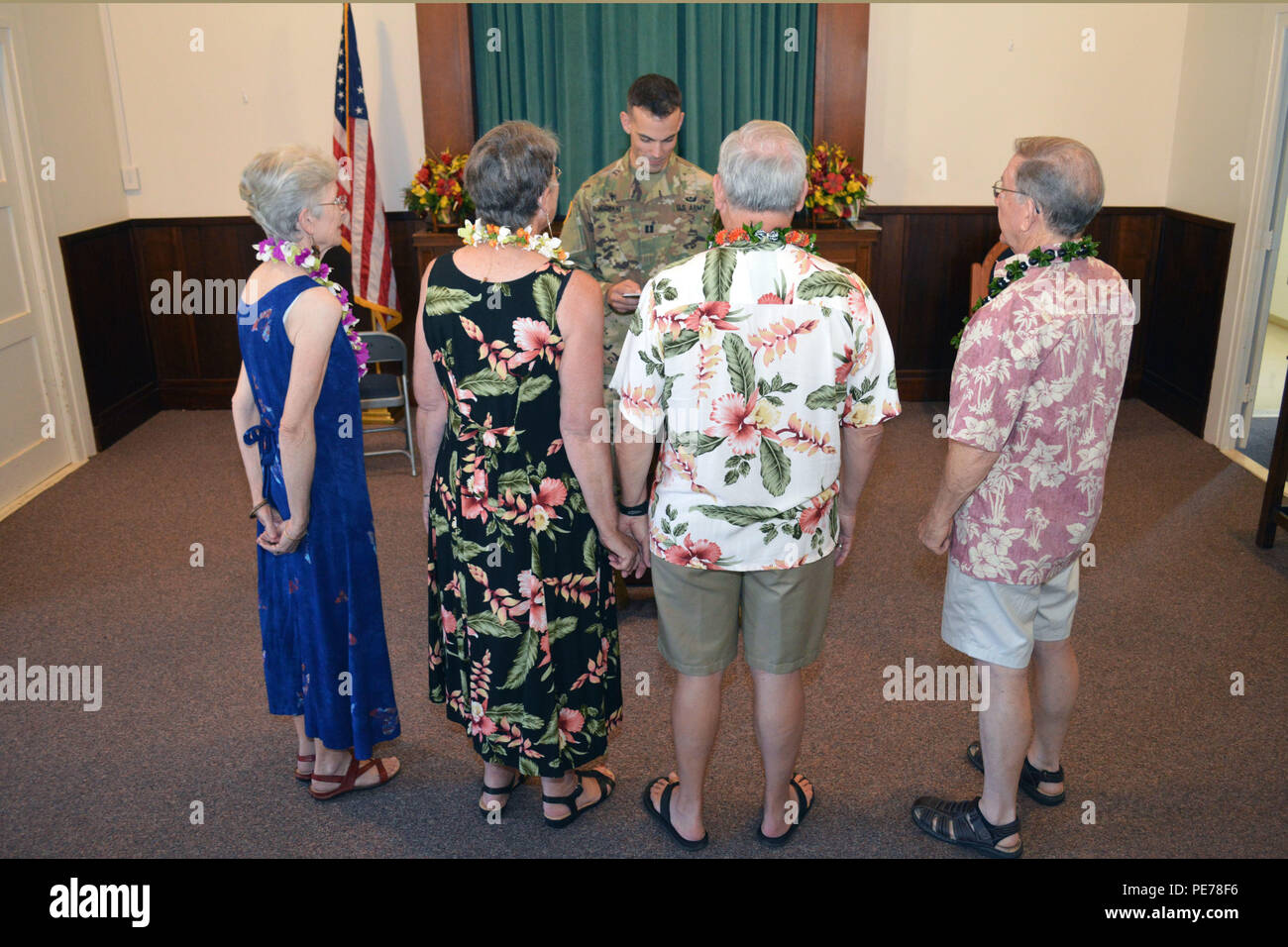 Richard and Janet Page renew their marriage vows inside the Soldiers ...