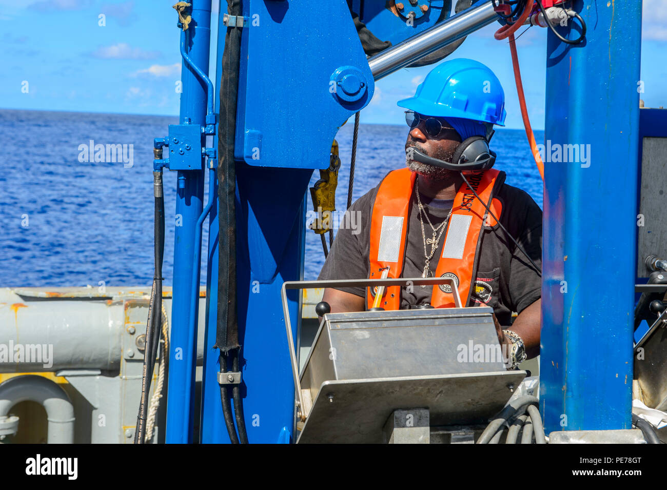 151029-N-RZ218-059 BAHAMAS (Oct. 29, 2015) Edward Beace, a contractor ...