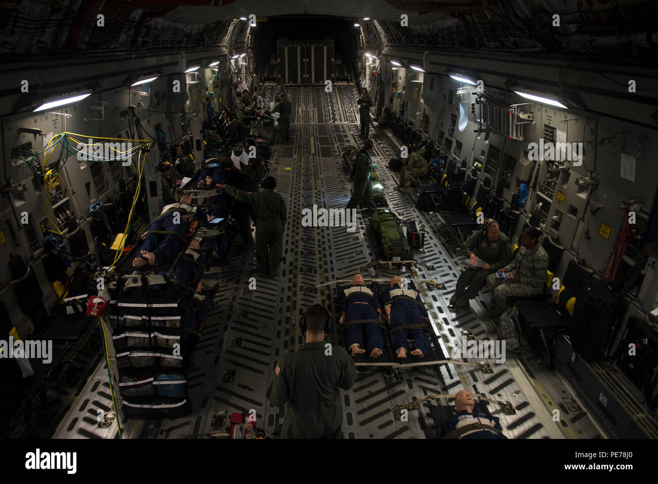 Aeromedical evacuation members participate in a critical care air ...