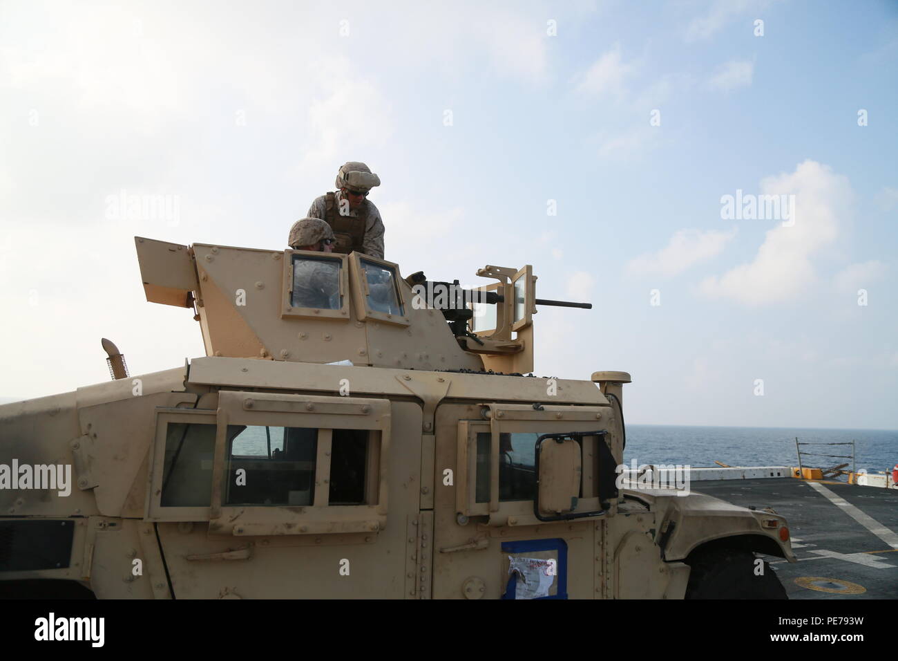 GULF OF ADEN (Oct. 29, 2015) A U.S. Marine with Combat Logistics ...