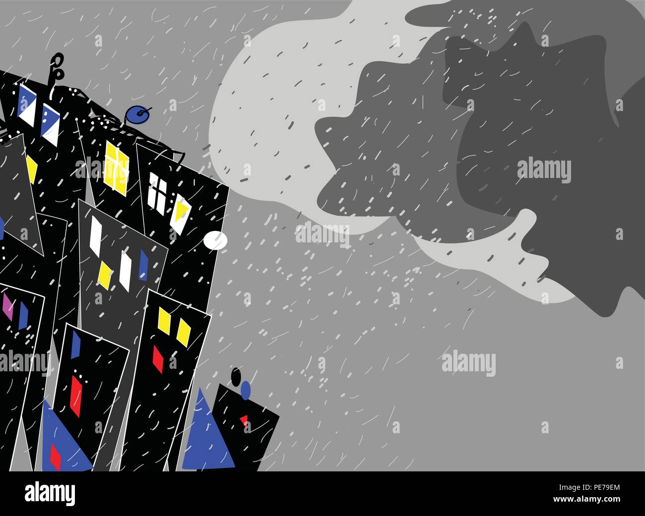 Rain clouds sky Stock Vector Images - Alamy