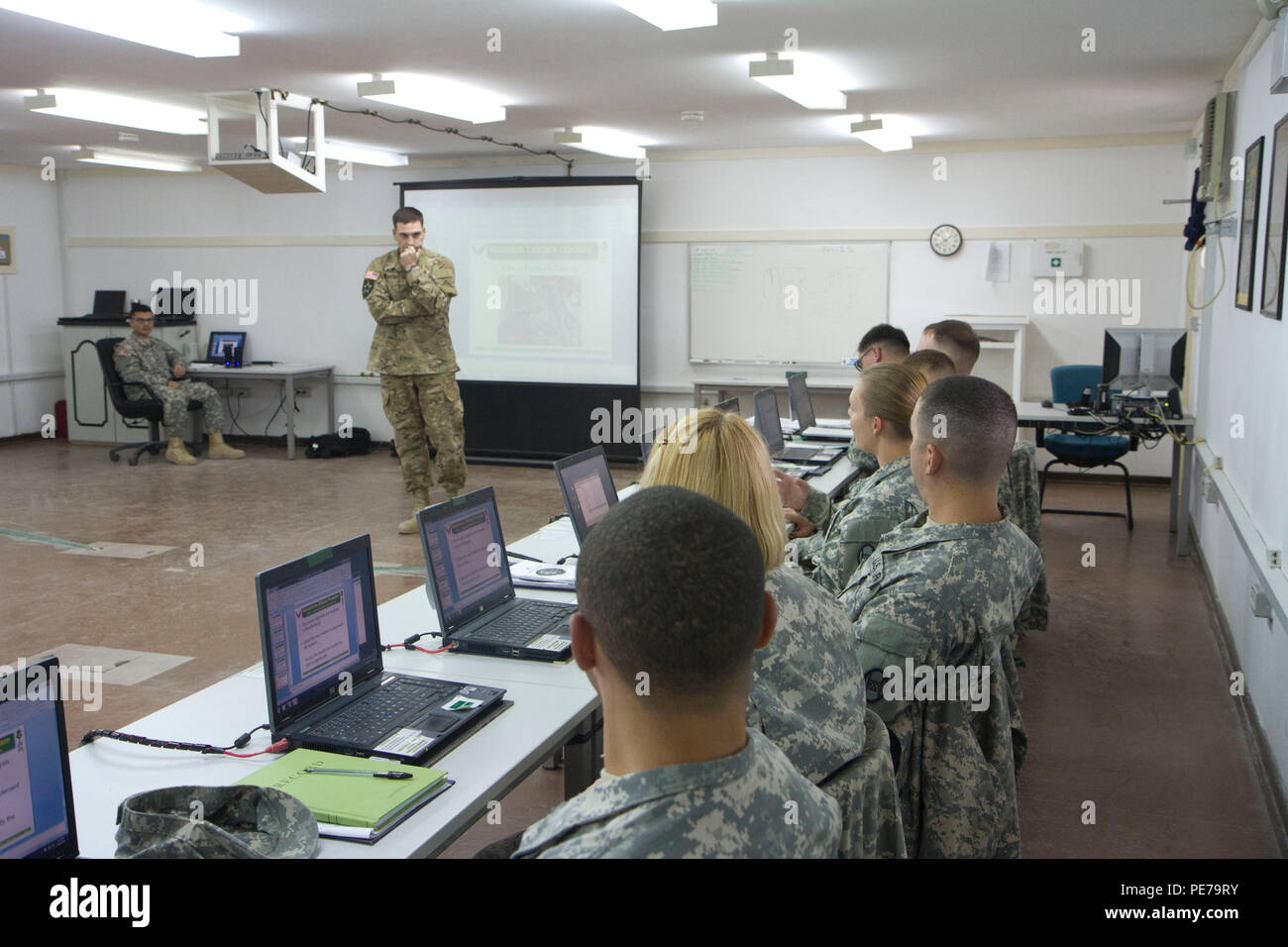 U.S. Army Staff Sgt. David DeSantis, a Basic Leader Course instructor ...