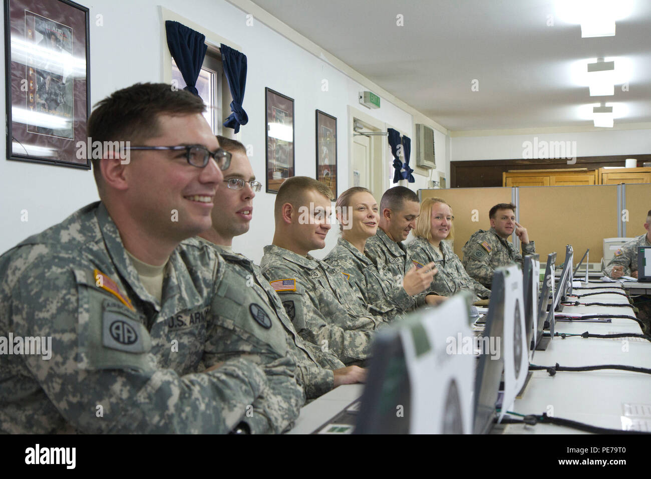 U.S. Army Soldiers assigned to Multinational Battle Group-East attend ...