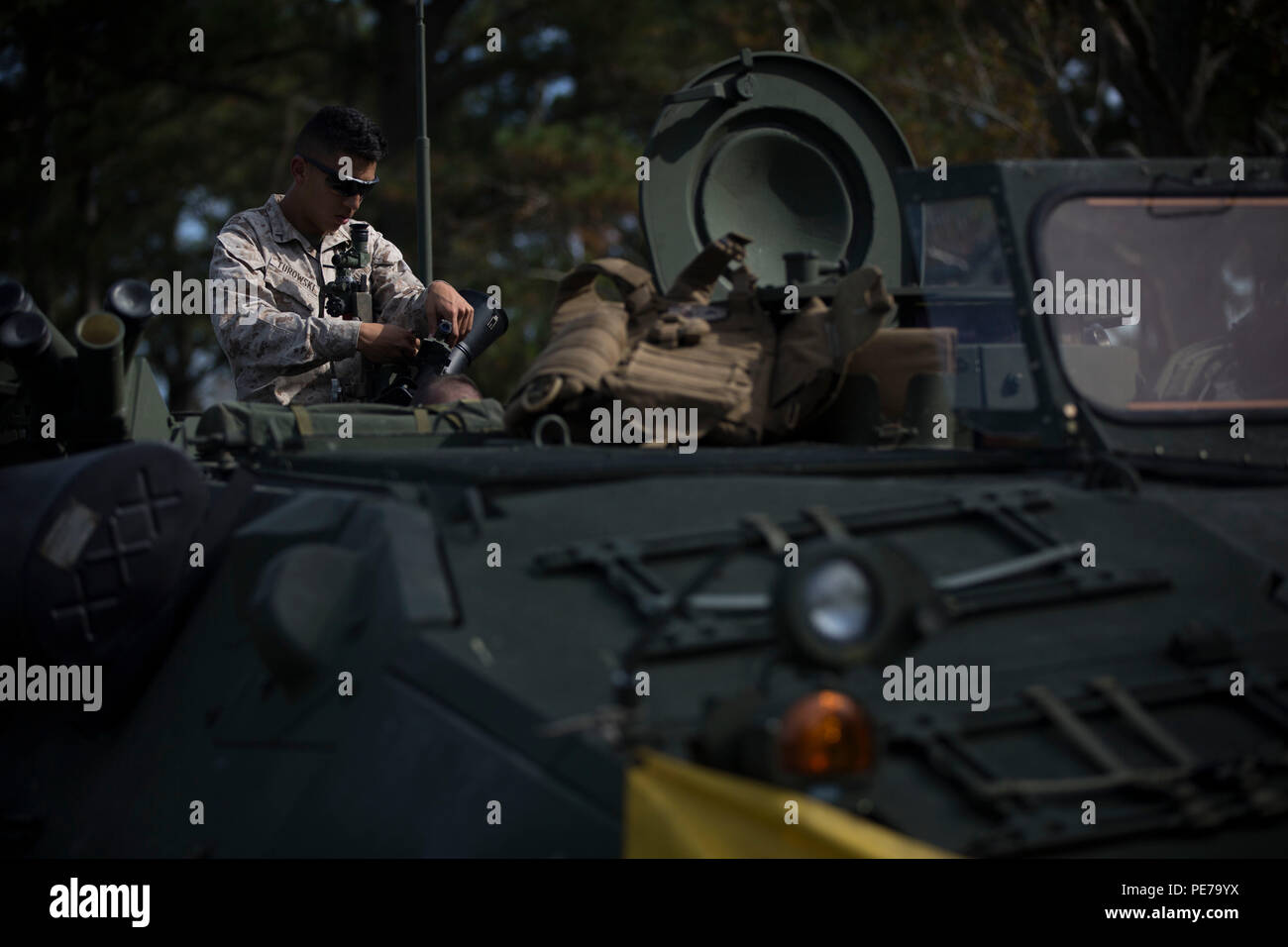 U.S. Marine Pfc. Marshal T. Turowski, a Mortarman with Bravo Company ...