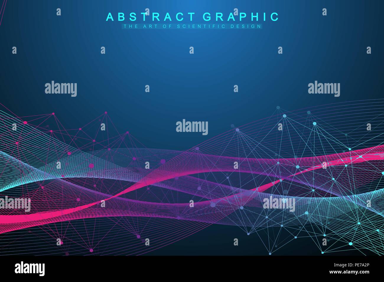 Technology Abstract Background With Connected Line And Dots Big Data