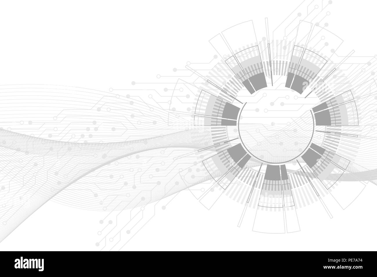 Abstract background with technology circuit board texture. Futuristic ...