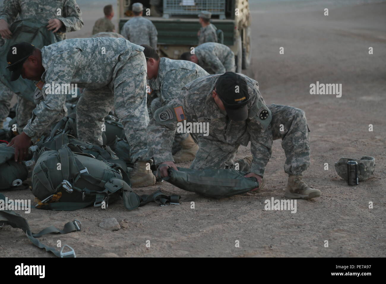 U.S. Army paratroopers assigned to Tarantula Team, Operations Group ...