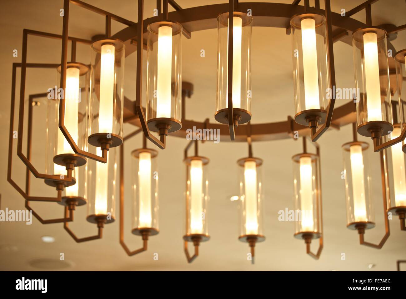 modern design ring light fixture Stock Photo - Alamy