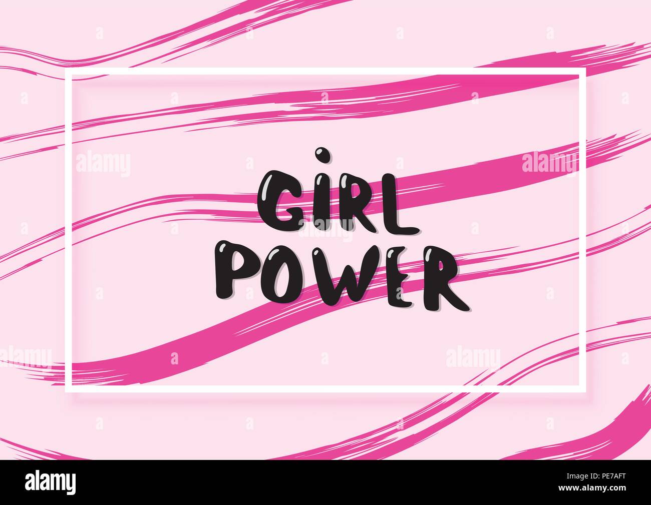 Girl Power composition. Vector illustration Stock Vector Image & Art ...